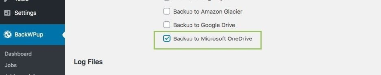How to backup WordPress to OneDrive – BackWPup Docs