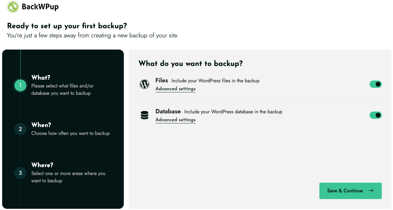 Create A Wordpress Full Backup Database And Files Backwpup Docs